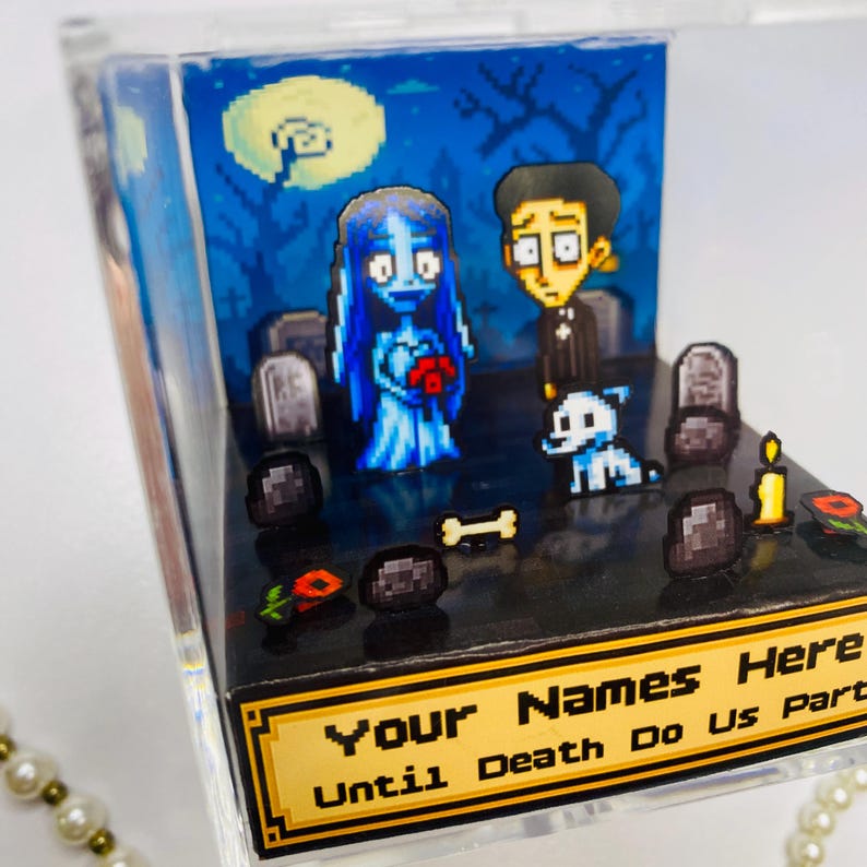 Corpse Bride 3D Diorama Anniversary Gothic Wedding Valentine's Day Gift ...