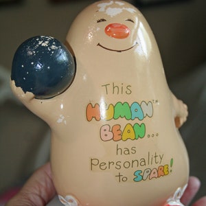 Human Bean Bank, Bowler Money Bank, Bean Shaped, Vintage Collectible ...