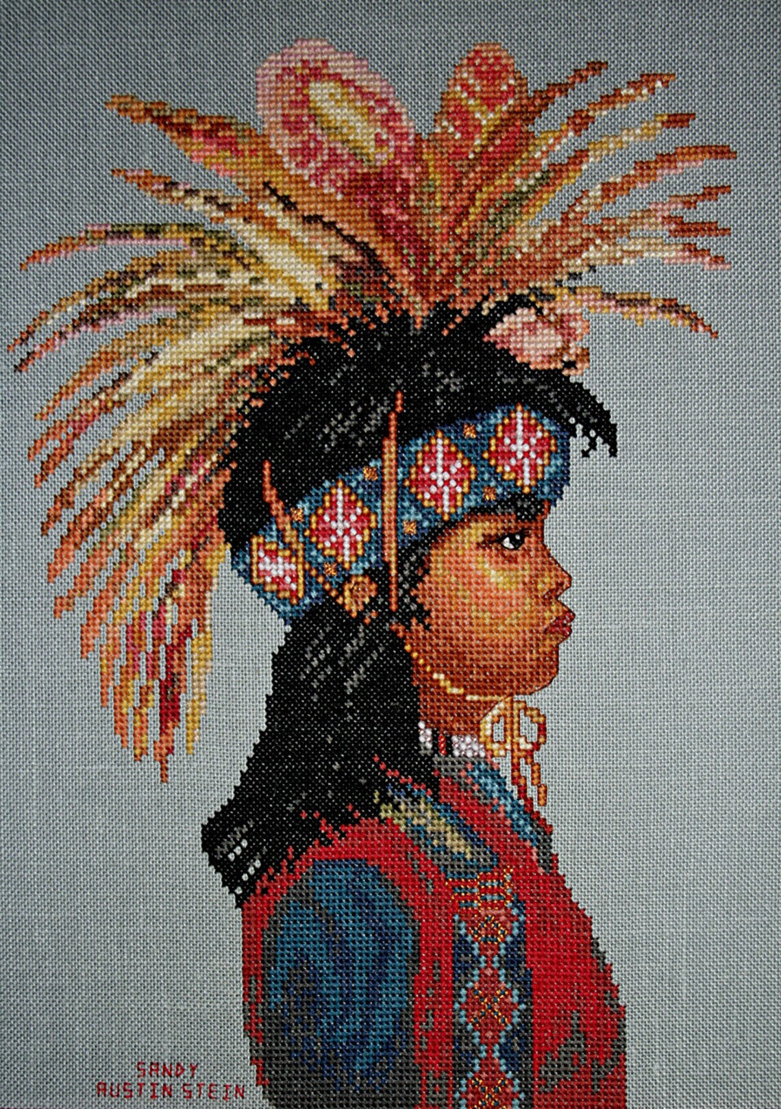 Cross Stitch Pattern Physical Pattern Native American Child - Etsy