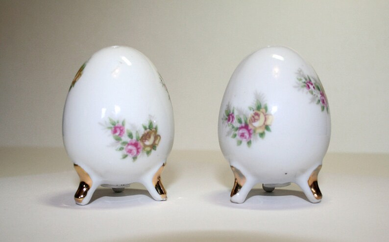 Enesco Salt and Pepper Vintage Shakers Egg Shaped Three - Etsy