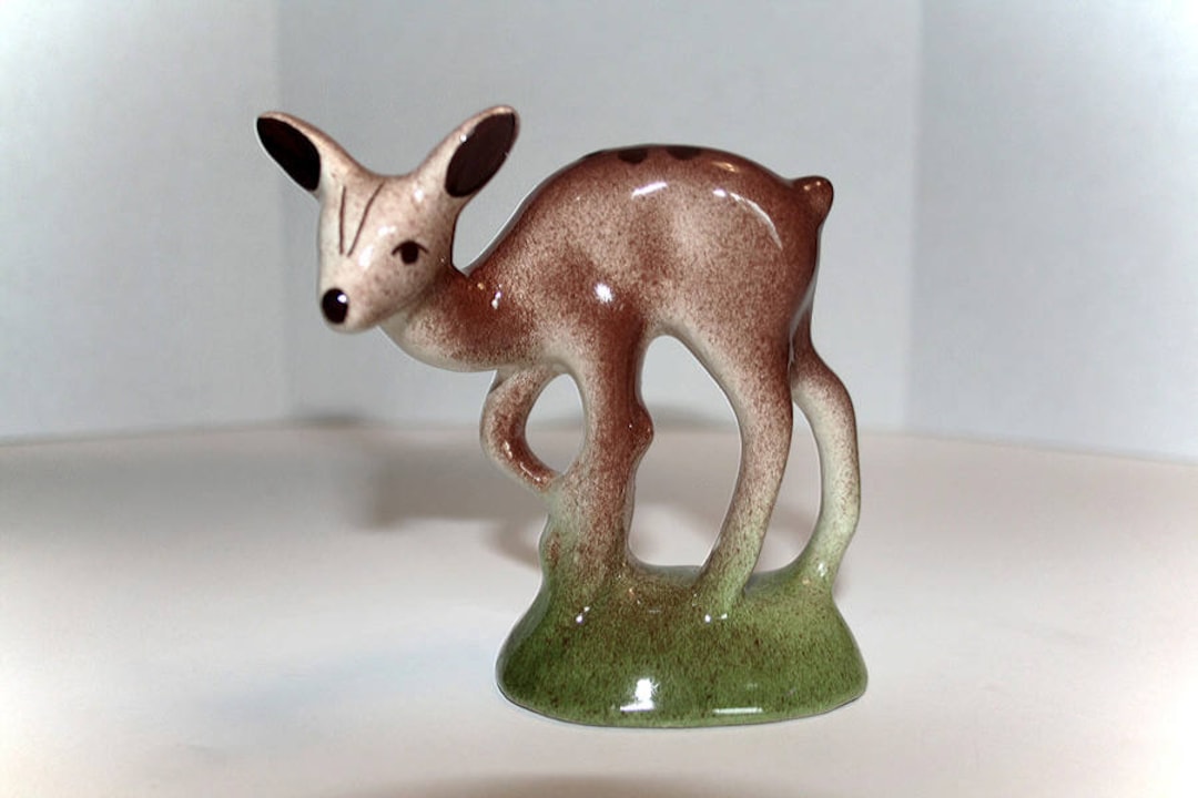 Deer Figurine, California Pottery, Ceramic Fawn, 1950's Vintage, Mid ...