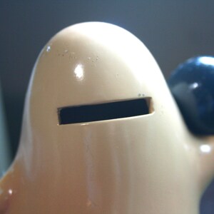 Human Bean Bank, Bowler Money Bank, Bean Shaped, Vintage Collectible ...