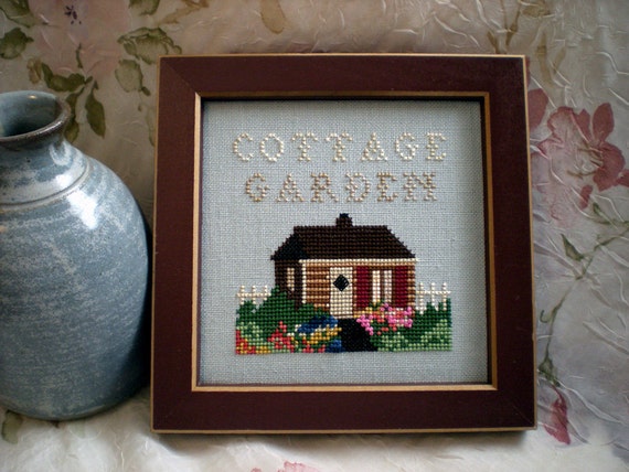 Cross Stitch Pattern Cottage Garden Quaint Little House and | Etsy