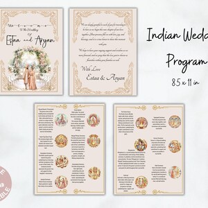Elegant Indian Wedding Program Customizable for Your Special Day ...