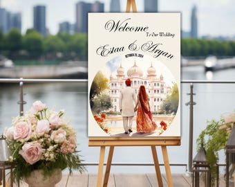 Indian Wedding Welcome Sign, Indian Wedding Decor, Indian Wedding Sign ...
