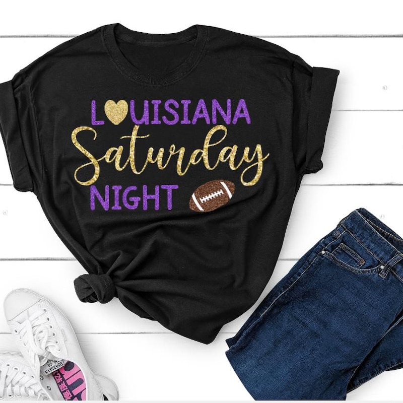 Lsu Glitter Tops - Etsy