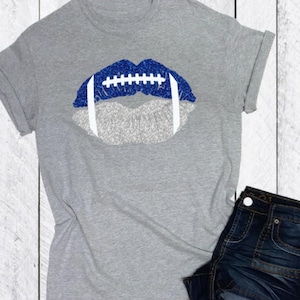 Blue and Silver Cowboys Football Lip - Etsy
