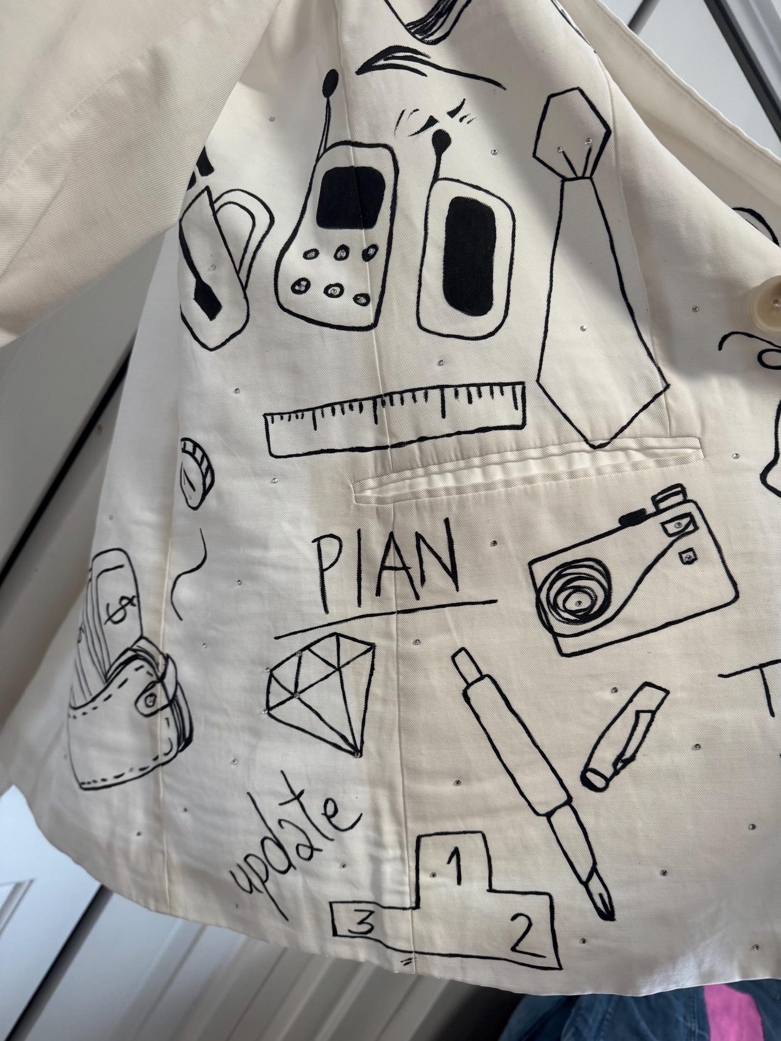 Custom Blazer M Hand Painted. - Etsy