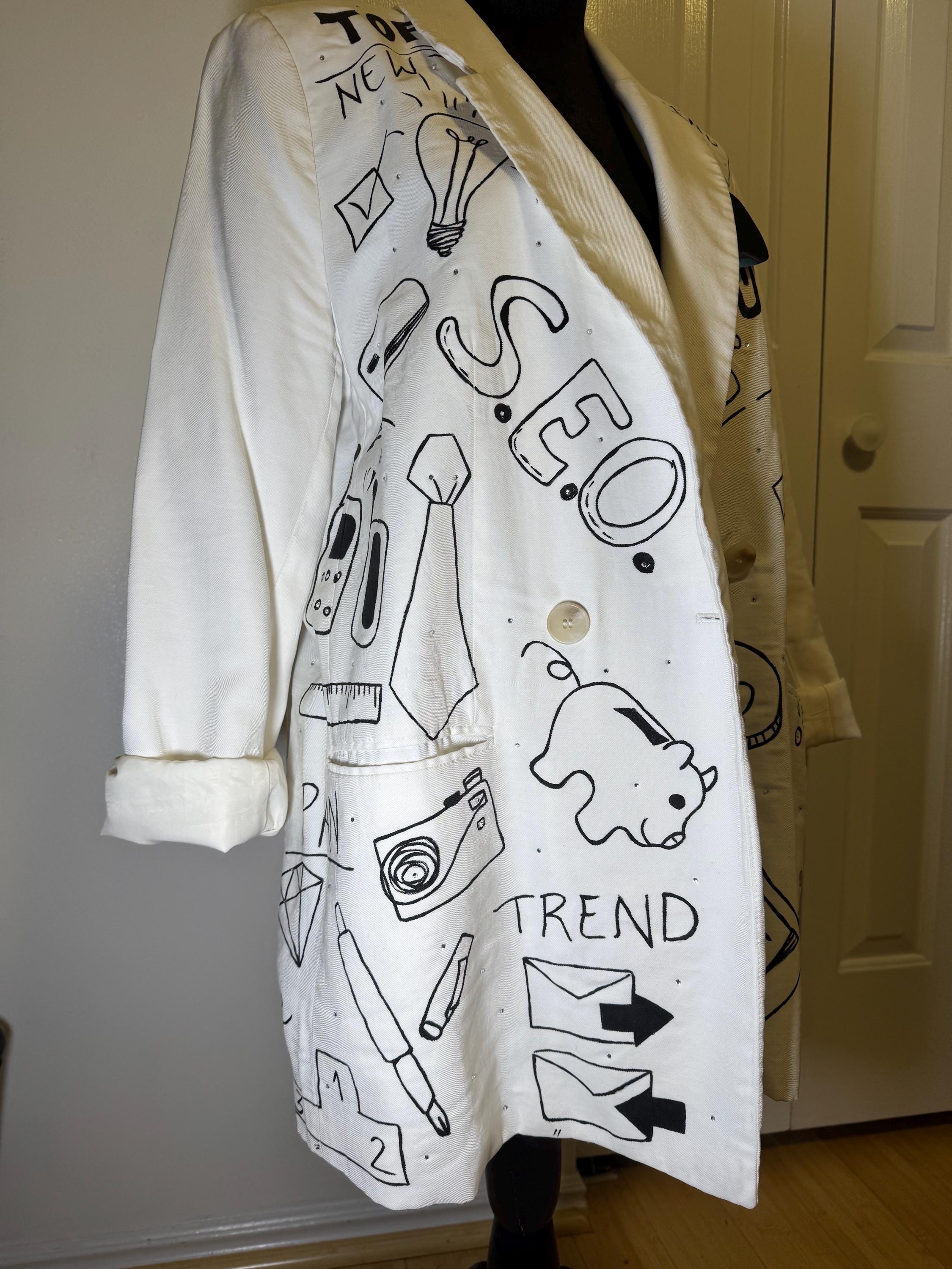 Custom Blazer M Hand Painted. - Etsy