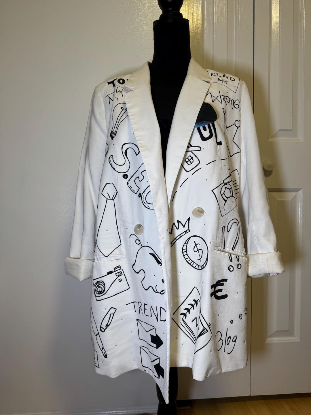 Custom Blazer M Hand Painted. - Etsy