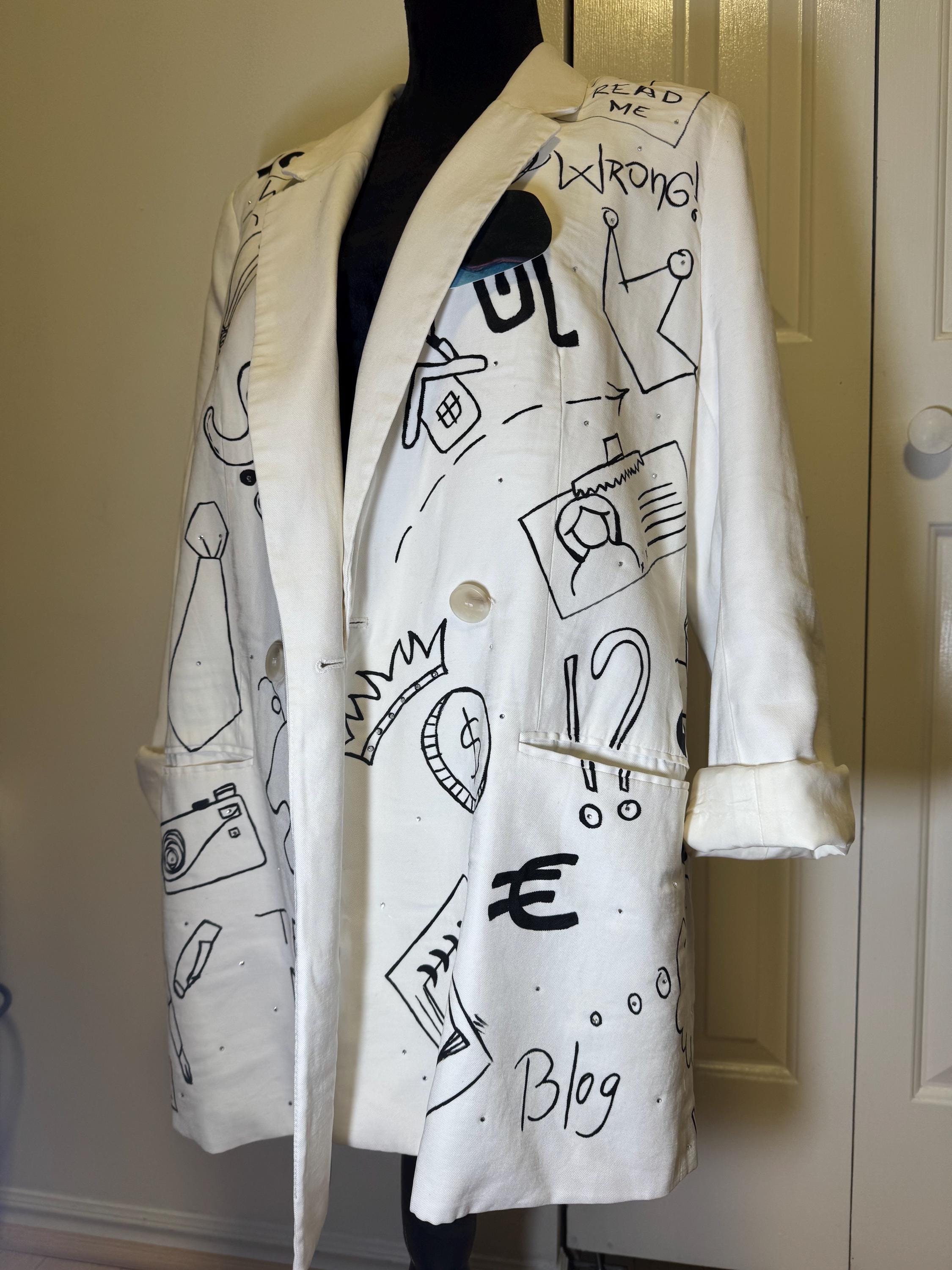 Custom Blazer M Hand Painted. - Etsy