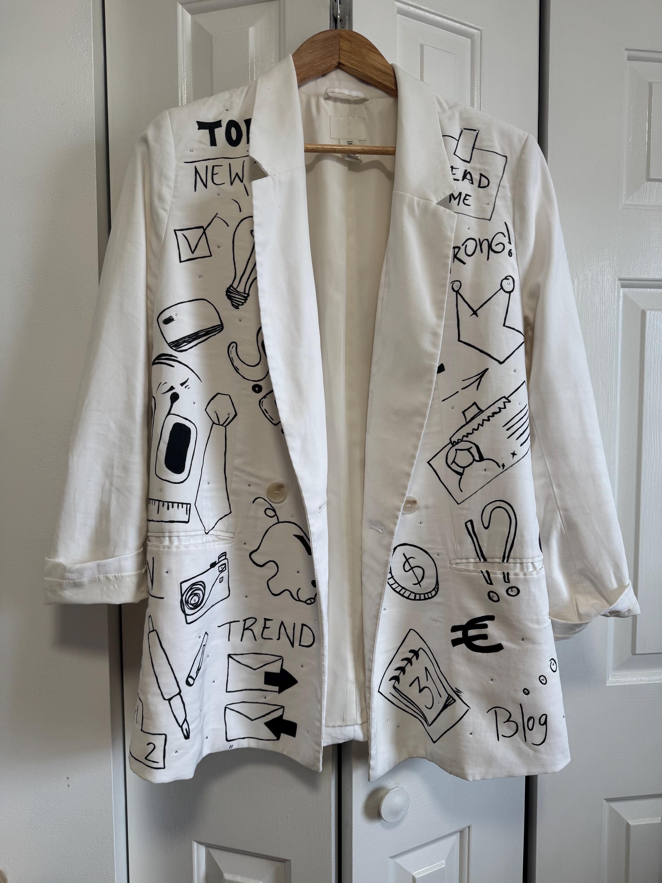 Custom Blazer M Hand Painted. - Etsy