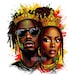 Royal King & Queen PNG | Afrocentric Royalty Sublimation Design | High ...