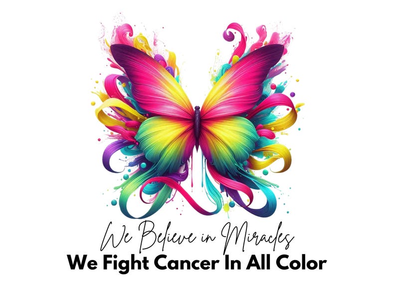 We Fight Cancer in All Colors PNG, Cancer Awareness Png, Sublimation ...