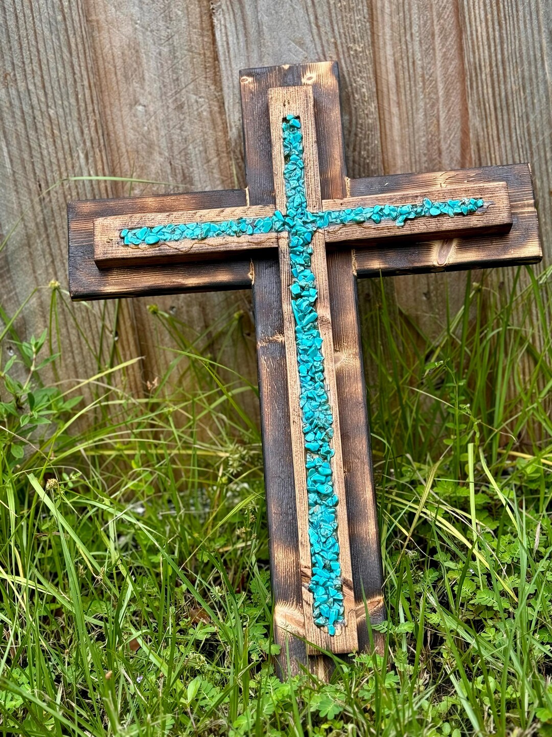 Western Turquoise Cross // Cross With Turquoise Inlay // Cross Wall ...