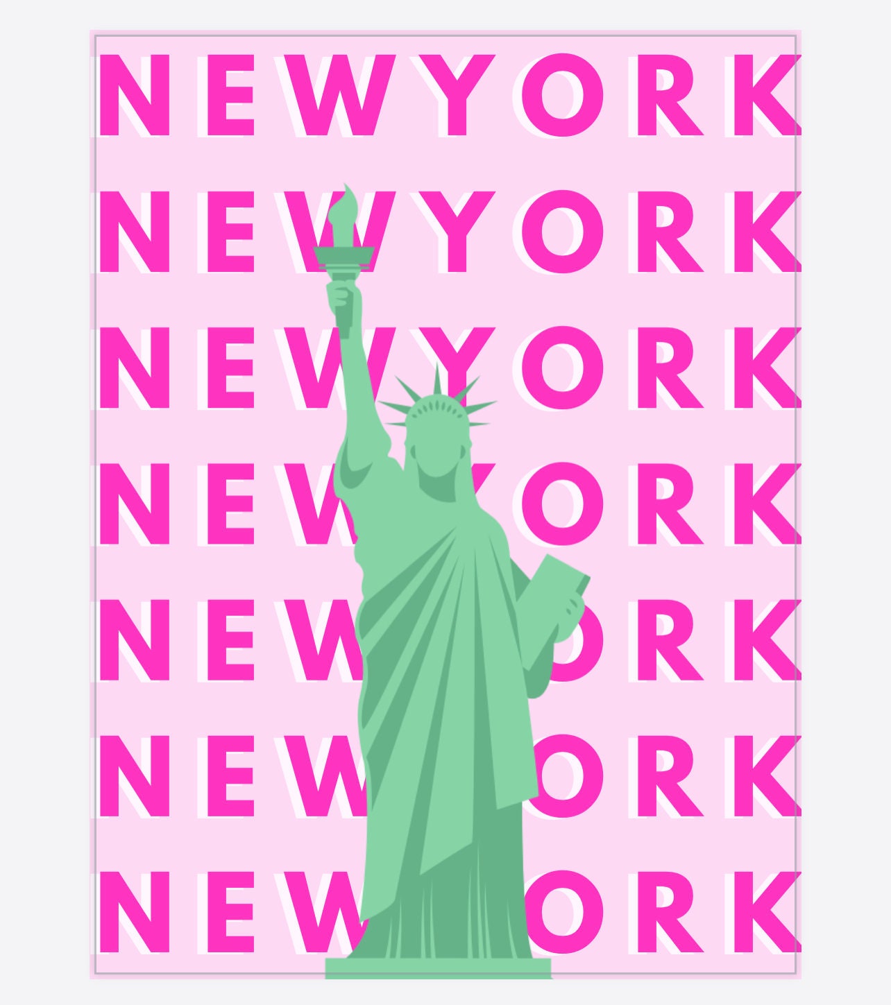 NYC New York City Preppy Poster - Etsy