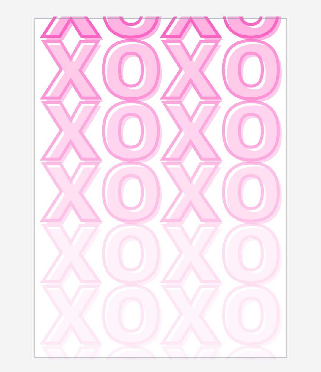 Preppy Xoxo Digital Poster - Etsy
