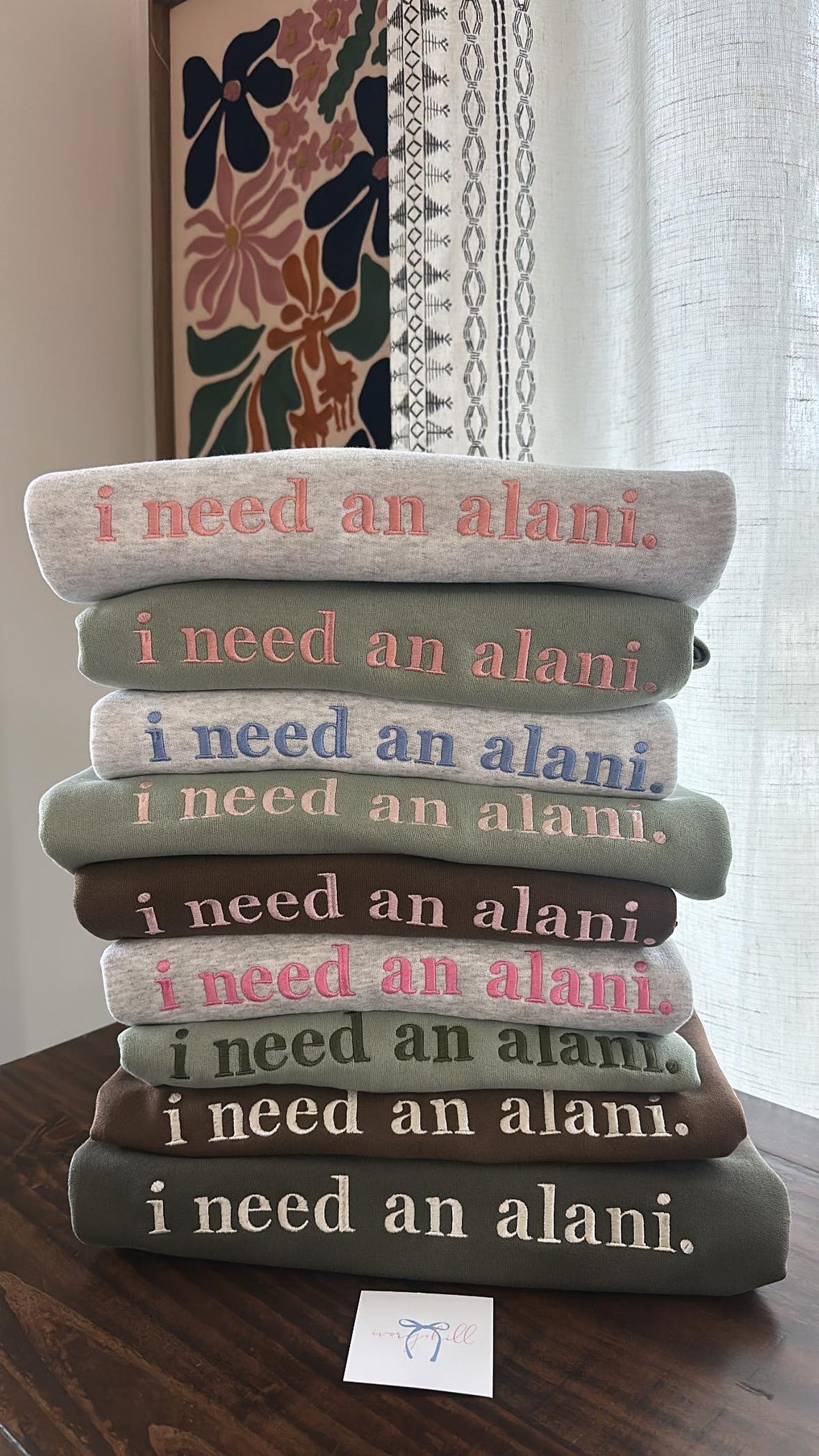 I Need an Alani Sweatshirt - Funny Hanes Ecosmart Ash Gray Graphic ...