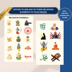 Hindu Wedding Program, Editable Gujarati Ceremony Guide, Two Sided Card ...