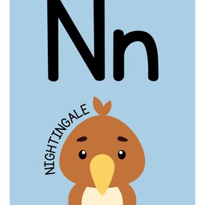 Alphabet Flashcards With Cute Animals - Etsy