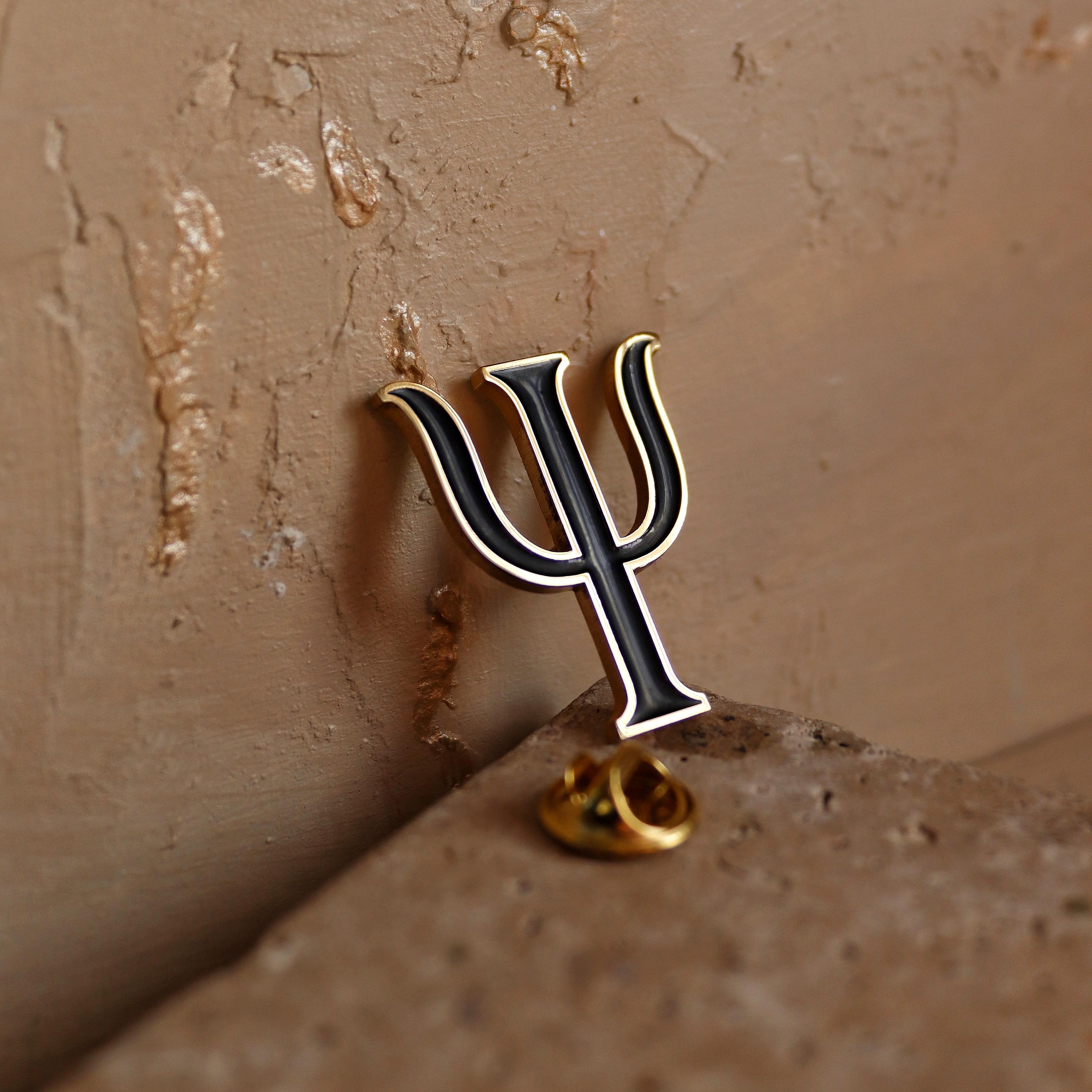 925k Silver Enameled | Psychology Symbol Lapel Pin | for Men - Etsy