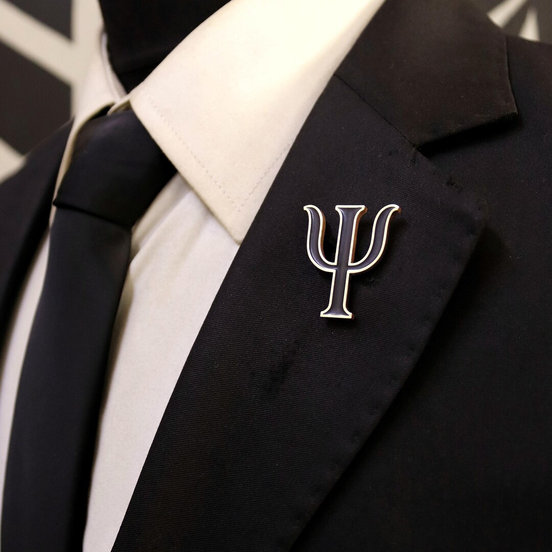 925k Silver Enameled | Psychology Symbol Lapel Pin | for Men - Etsy