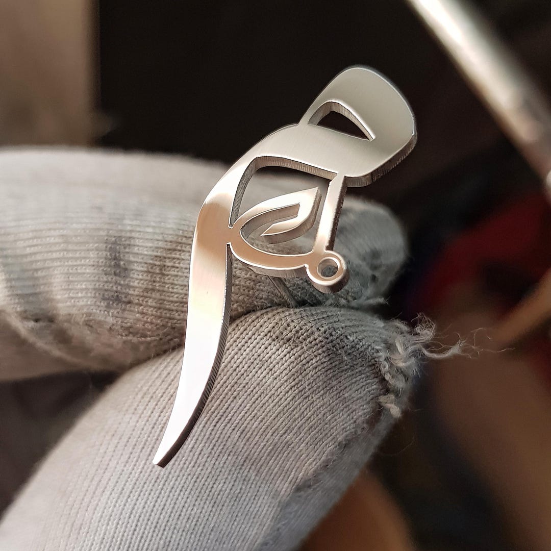 925k Silver Arabic Letter Double Letter Brooch for Men and Women - Etsy