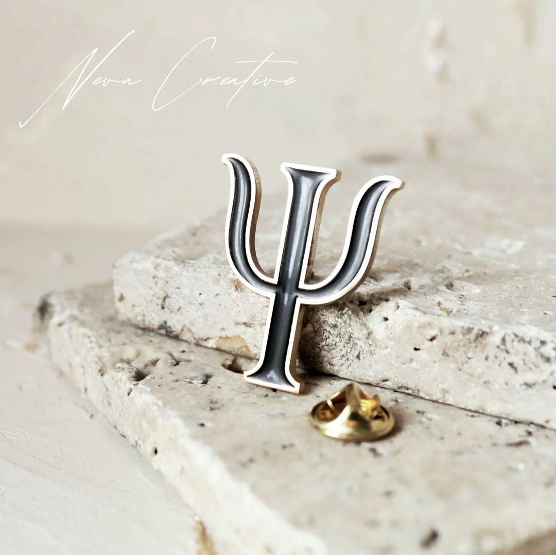 925k Silver Enameled | Psychology Symbol Lapel Pin | for Men - Etsy
