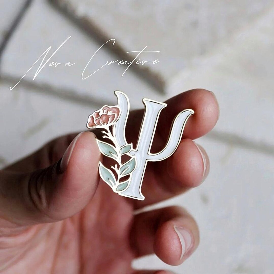 925k Silver Enameled | Psychology Symbol Lapel Pin - Etsy