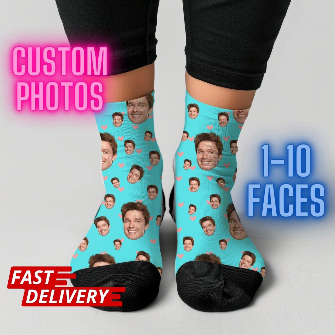 Custom Face Socks, Custom Photo Socks, Custom Socks, Personalized Socks ...