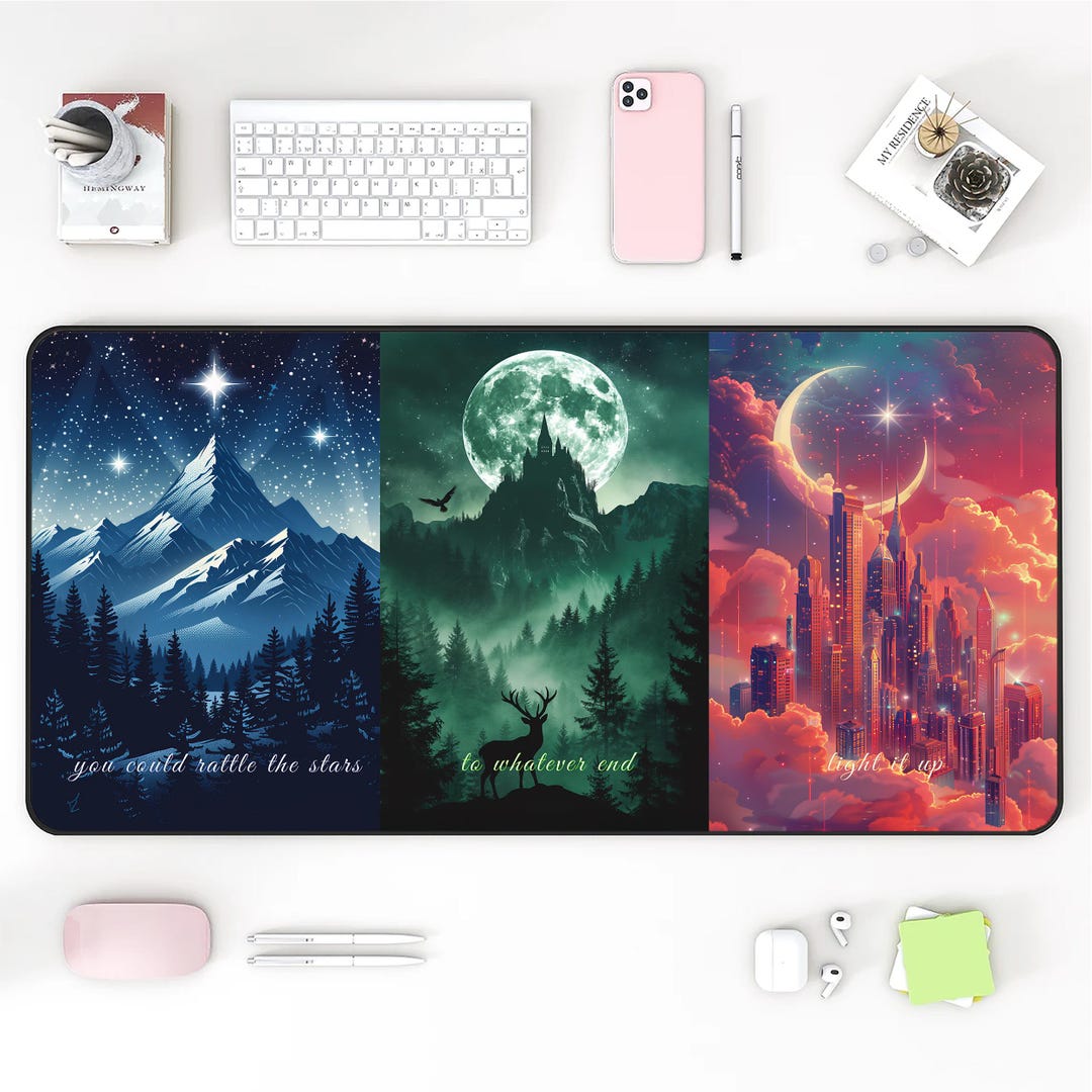 Sarah J Maas Desk Mat: Maasverse Art Mousepad - Velaris, Terrasen - Etsy