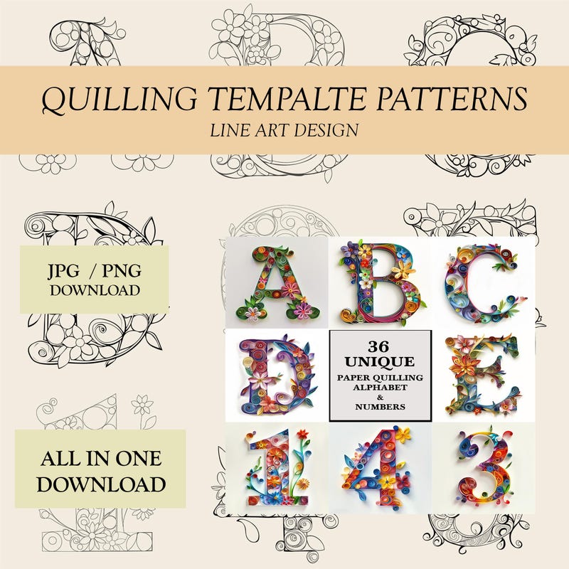 Home Quilling Template - Etsy