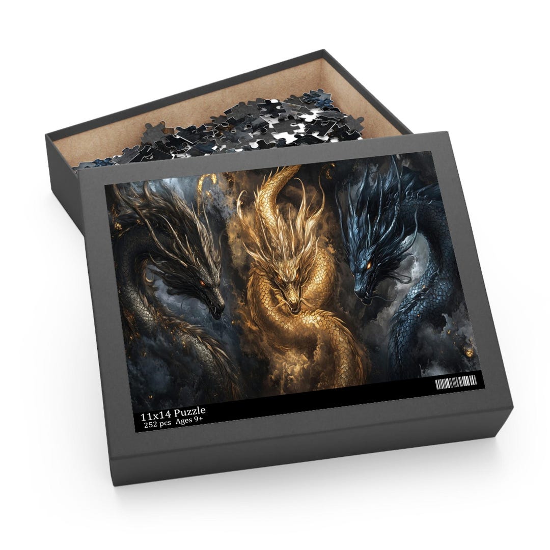 Fourth Wing Dragon Puzzle, Game Night Activity, Jigsaw Puzzle, Fantasy ...
