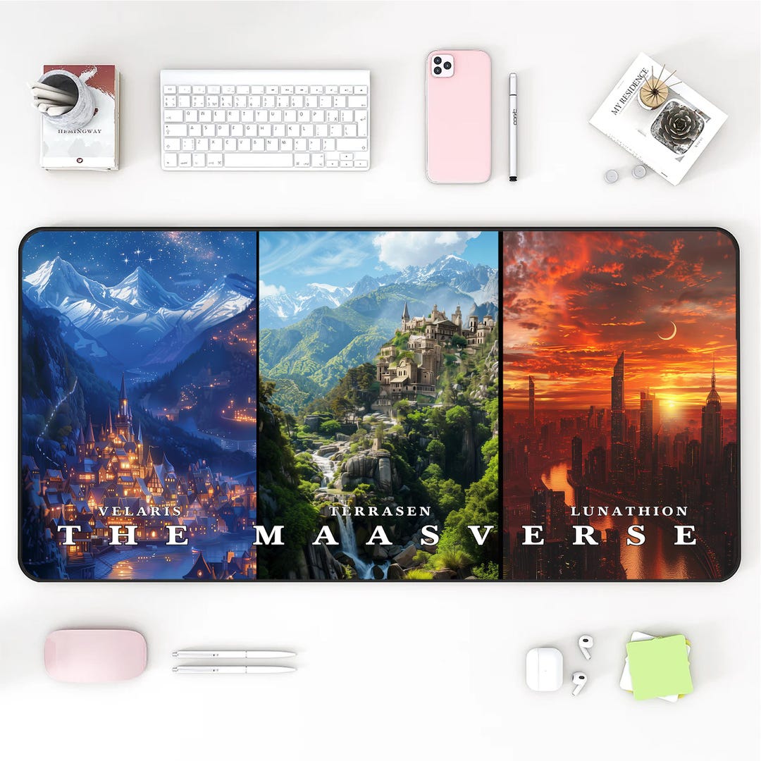 Acotar Desk Mat, Throne of Glass Inspired Desk Pad for Book Lovers ...