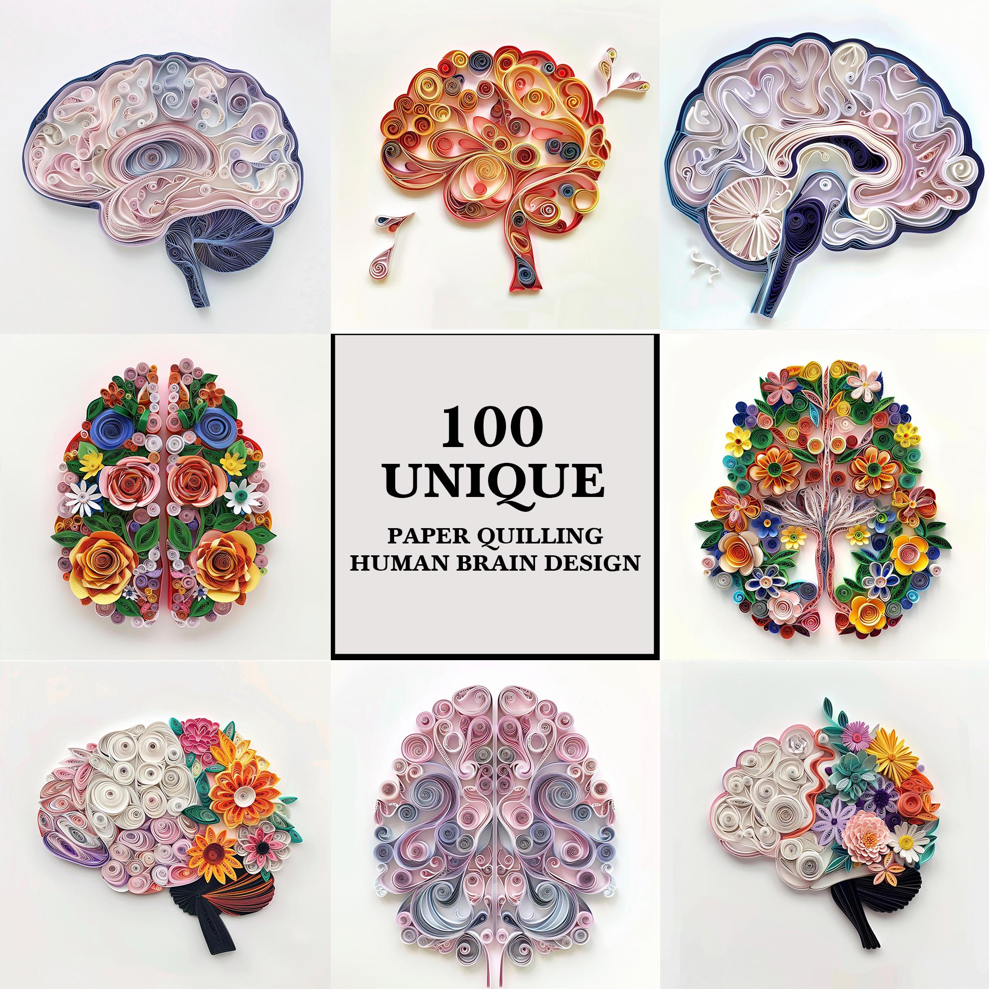 Paper Quilling Brain Clipart, Human Brain Paper Art, AI Generated ...