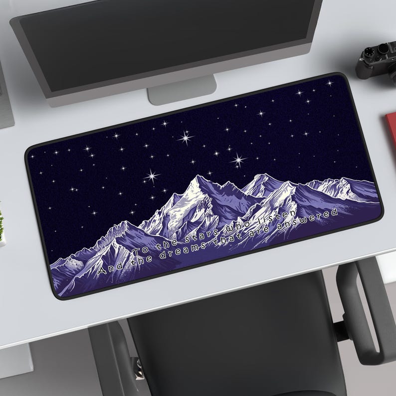 Purple Velaris Galaxy Inspired Desk Mat - Throne of the Glass and ...