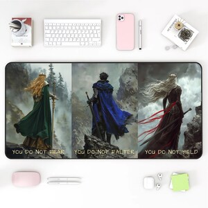 Aelin Dorian and Manon Fan Art, Throne of Glass Desk Mat, Gaming Mouse ...