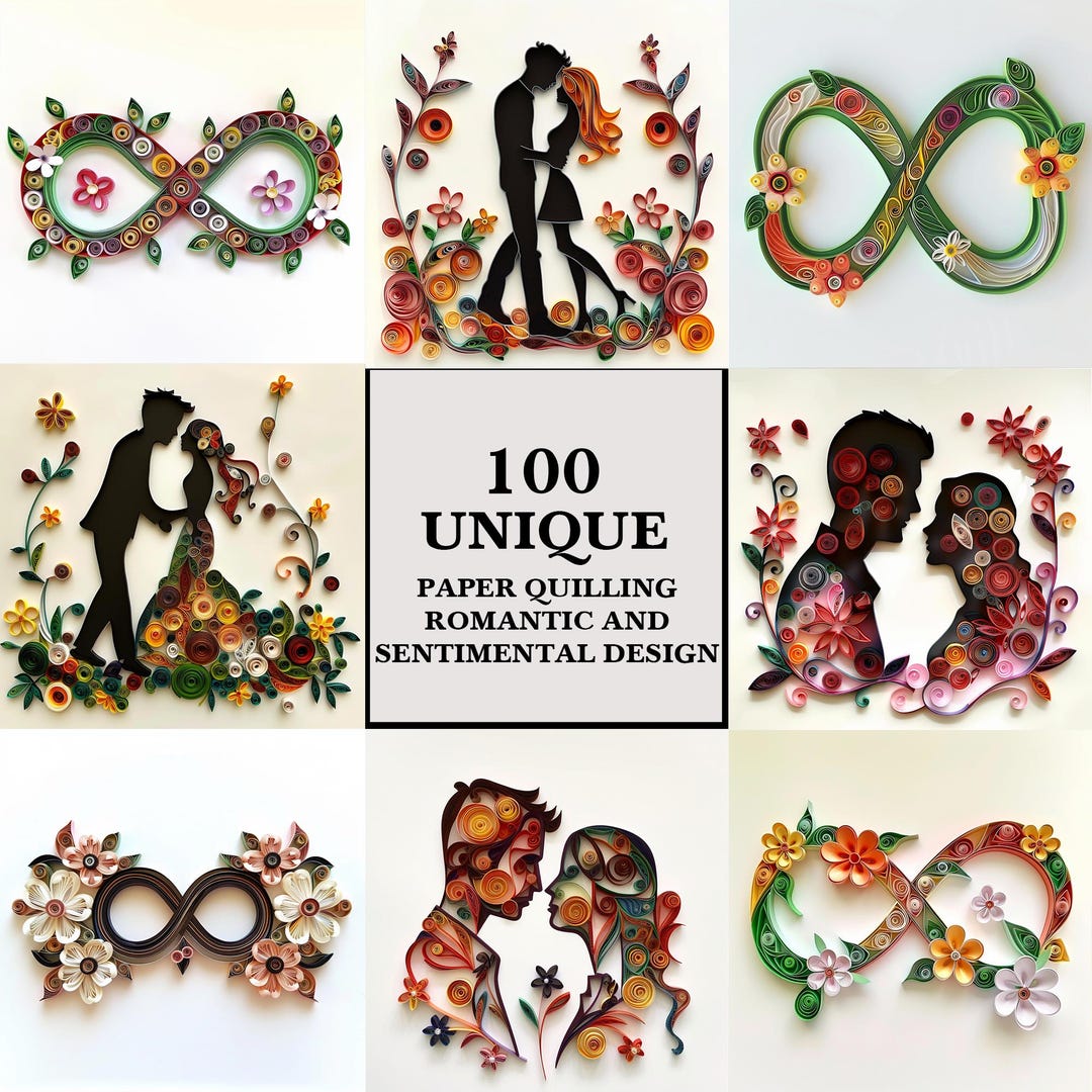 Infinity and Couple Paper Quilling Designs: Eternal Love, Intertwined ...