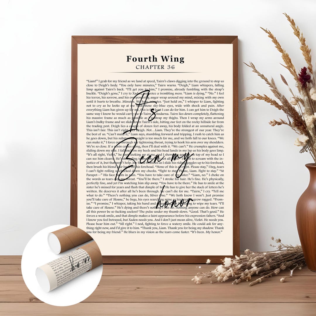 Its Been My Honor Poster Print: Fourth Wing Bookish Wall Art - Etsy