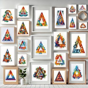 All in Triangle Shape Quilling Designs 100 Triangle Design Digital ...