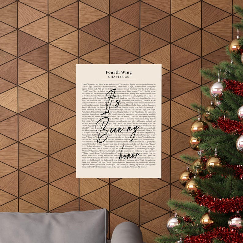 Its Been My Honor Poster Print: Fourth Wing Bookish Wall Art - Etsy