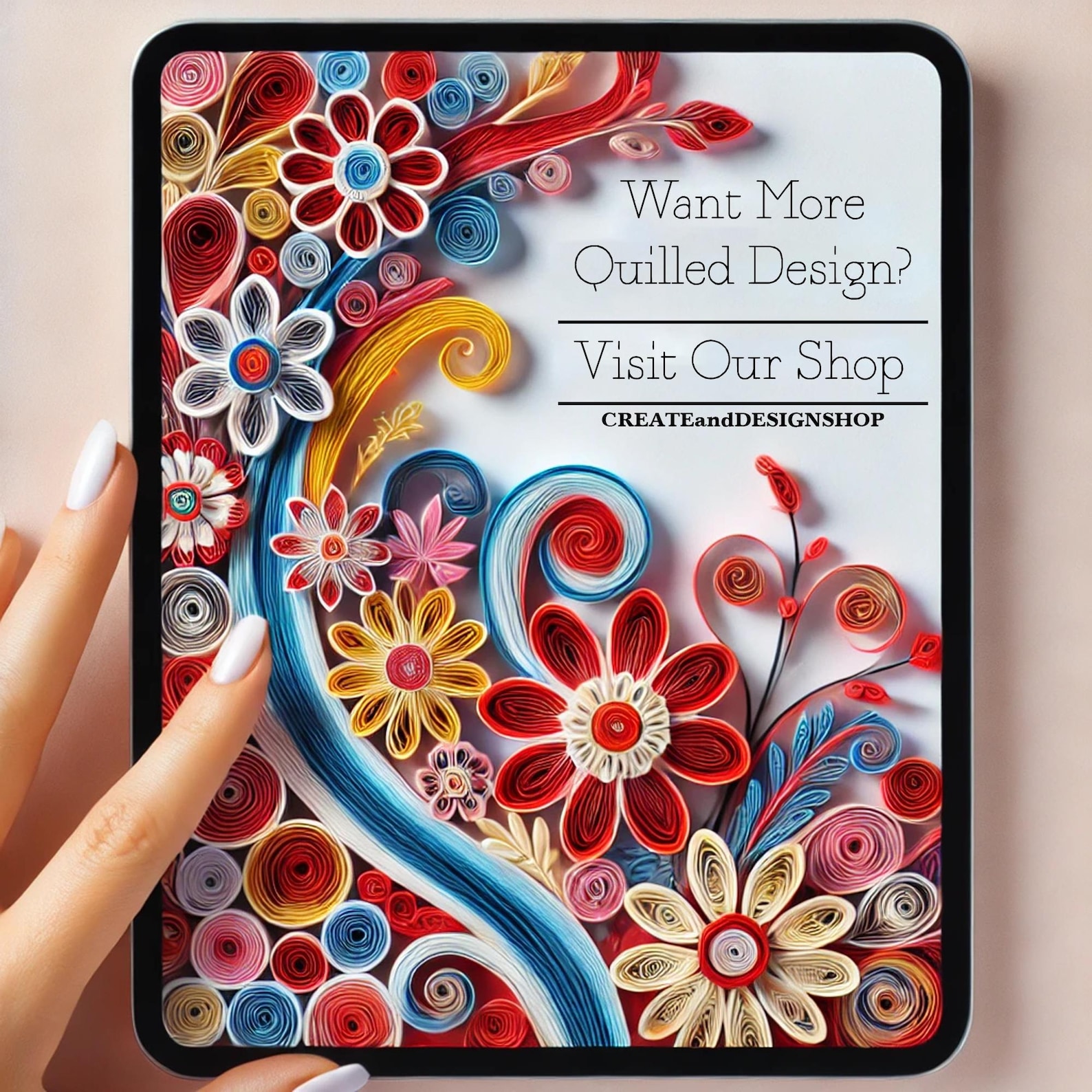 Quilled Waves Paper Design, Unique Water Art Paper Quilling, Journal ...