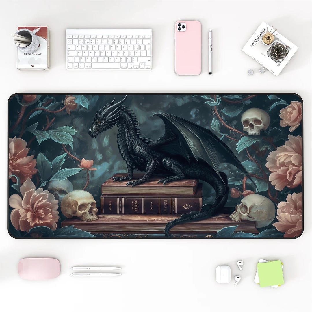 Bookish Desk Mat: Reader Mouse Pad, Book Lover Gift - Etsy