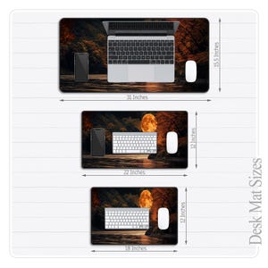 Full Moon Desk Mat, Moon Desk Mat, River Desk Mat Night Desk Mat Full ...
