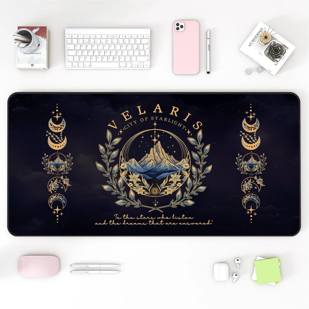 Acotar Velaris Desk Mat, Sarah J Maas Fantasy Book Lover Gift, Night ...