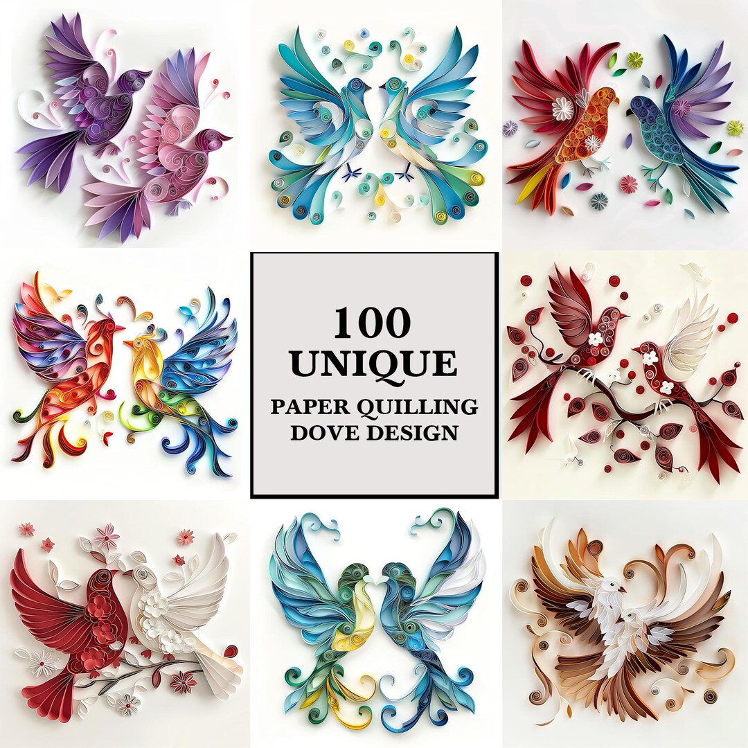 Quilling Dove Design Digital Download, Valentine’s Day Wall Art ...