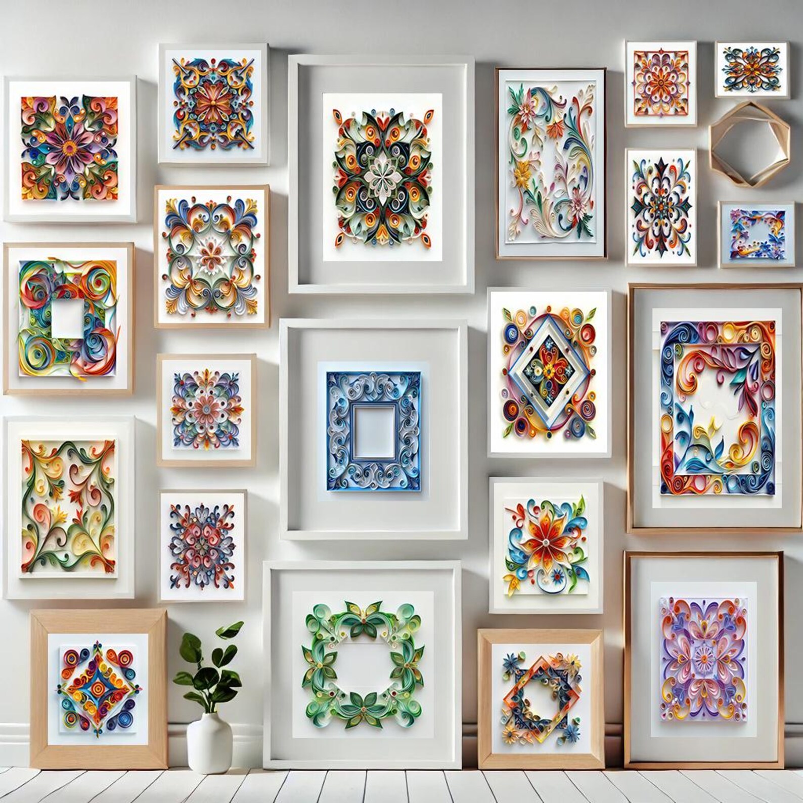 Quilling Clipart: 100 Unique Paper Art Designs (digital Download) - Etsy