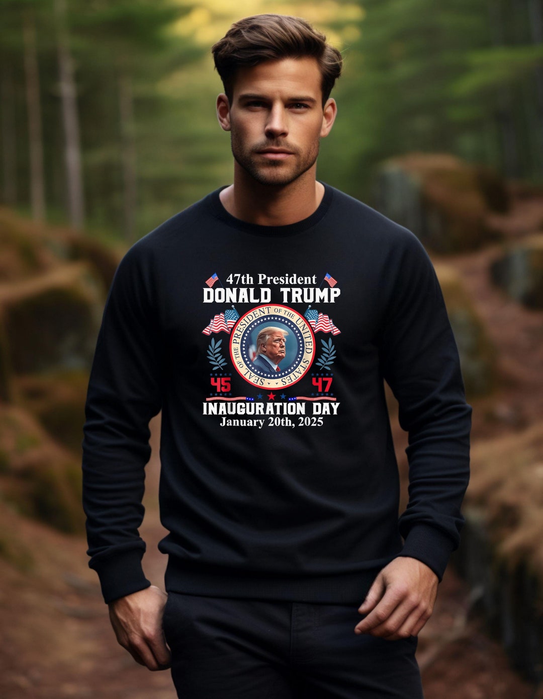Trump Inauguration Day Sweatshirt, Trump 47 Crewneck Sweatshirt ...