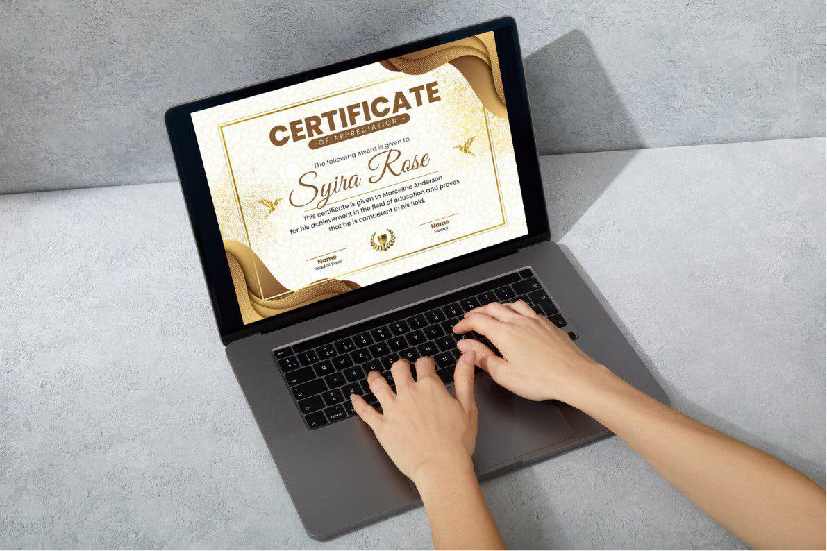 Elegant Editable Gold Certificate Template | Canva Design for Awards ...