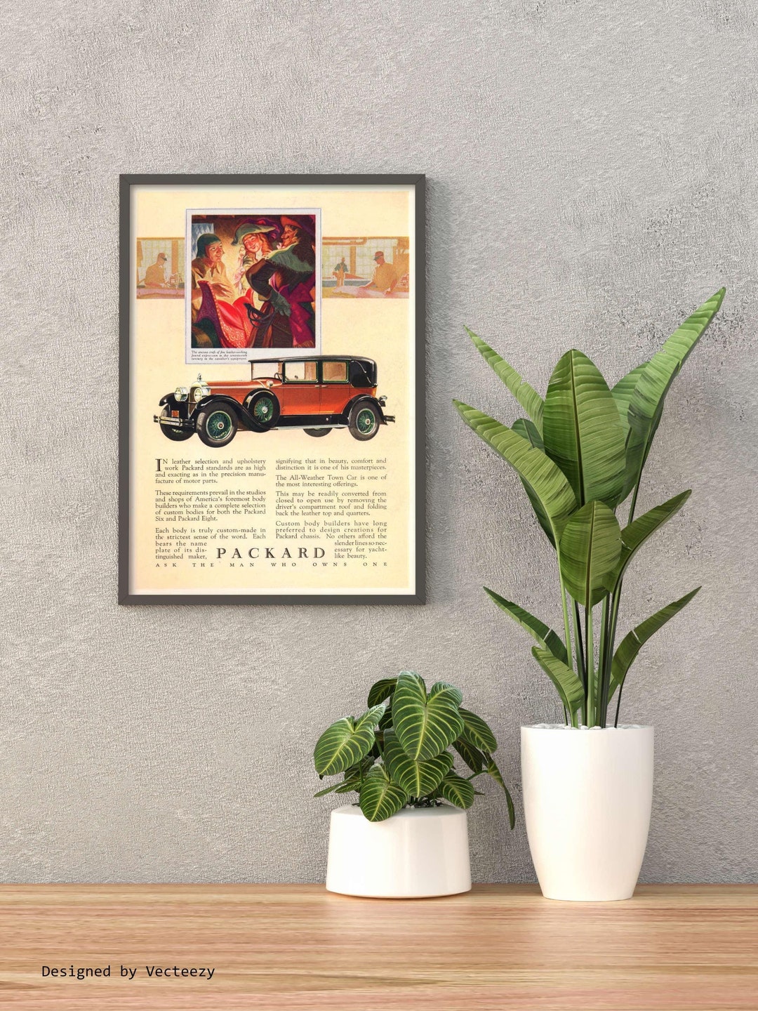1927 Packard Motor Car Vintage Ad Poster, 300dpi, 24"x36" Printable ...